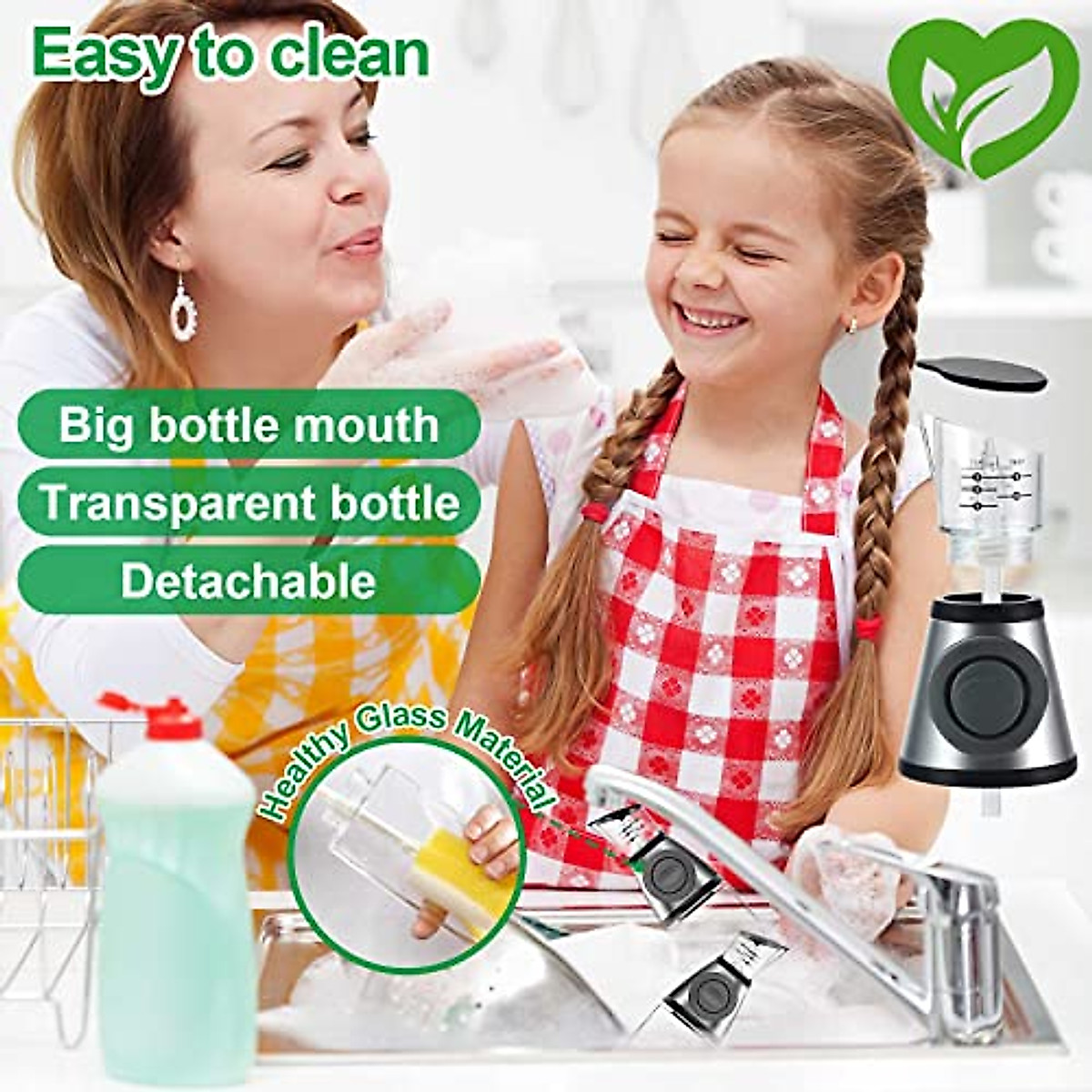 Nemufy Olive Oil Dispenser Bottle for Kitchen with Measurement Scale Cooking Oil and Vinegar Soy Sauce Bottling Clear Glass Oil Bottles Oil Pot Oil Container, 17oz/500ml