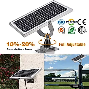 SUNER POWER 12V Solar Battery Charger Maintainer, Waterproof 10W Solar Trickle Charger, High Efficiency Solar Panel Kit, Built-in Intelligent MPPT Controller + Adjustable Bracket + SAE Cable Kits