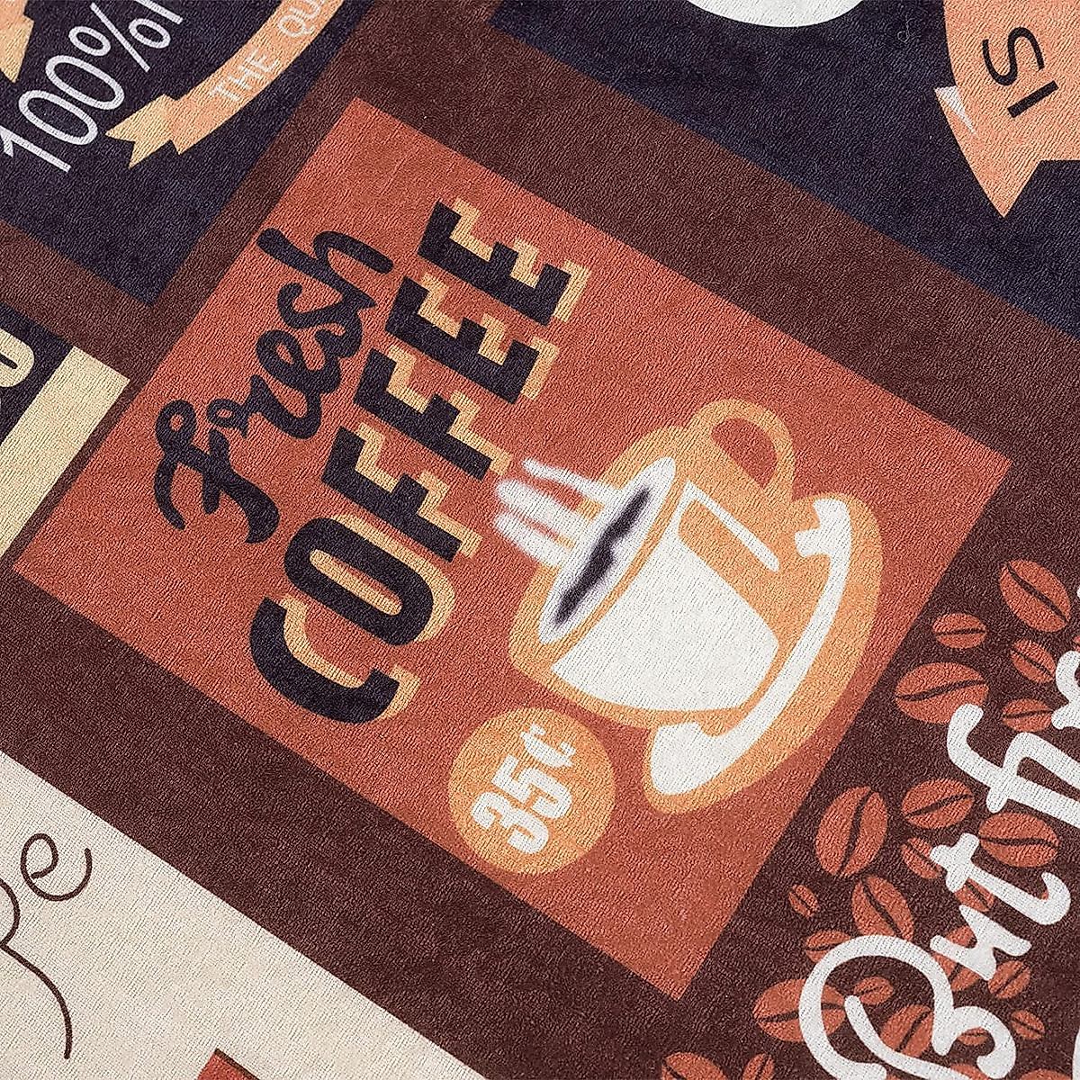 wunderlin Kitchen Rugs Runner Collection Non-Slip Kitchen Washable Rugs for Kitchen Floor Set Carpet Kitchen Rugs Kitchen Decorations Theme Sets of Two (Coffee)