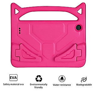 2019 Fire 7 Tablet Case for Kids -SHREBORN Kids Shock Proof Case Cover with Handle and Stand for Amazon Kindle Fire 7 Inch Tablet (Compatible with 9th/7th/5th Generation, 2019/2017/2015 Release)-Rose