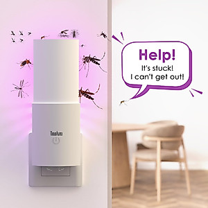 Tusivo Fruit Fly Trap for Indoors, Gnat Traps for House Indoor, Flying Insect Trap Plug in Bug Light for Fruit Flies, Mosquito, Flies, Moths Gnats Killer (1 Plug in Device + 5pcs Refills)