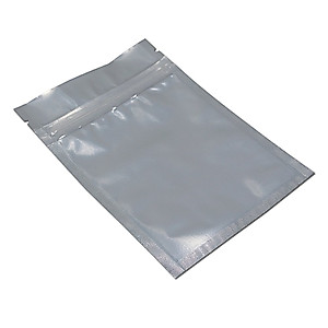 MITOB Clear Mylar Bags Zipper Lock Seal Plastic Aluminum Foil Bag Flat for Zip Food Storage Lock Bag Resealable with Tear (50, 4.7x7.9 inch (12x20cm))