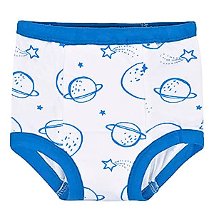 Gerber Baby Boys Infant Toddler 4 Pack Potty Training Pants Underwear Space Blue and Black 3T