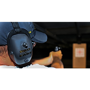 Pro Ears Pro Mag Gold, Electronic Hearing Protection & Amplification, Shooting Range Ear Muffs, Maximum Hearing Protection, Exclusive DLSC Compression Technology, 250 Hour Battery Life