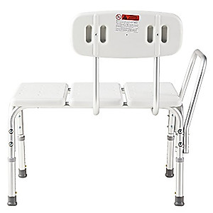 Delta Faucet DF565 Bathroom Safety Adjustable Transfer Bench in White