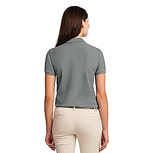 Port Authority Ladies Silk Touch Polo M Cool Grey