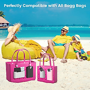 OUTXE 2 Pack Silicone Bogg Bag Organizer Insert Compatible with All Bogg Bags, Sunglasses & Wallet Holder Accessories for Bogg Bag, Wallet and Glasses Organizer for Simply Southern Bogg Bag-Grey