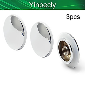 Yinpecly Metal Basin Sink Drain Stopper Zinc Alloy with Rubber 1.37 inch Diameter Silver Pop Up Push Button Drain Plug Anti-Clogging for Bathtub and Bathroom Kitchen Sink 3pcs