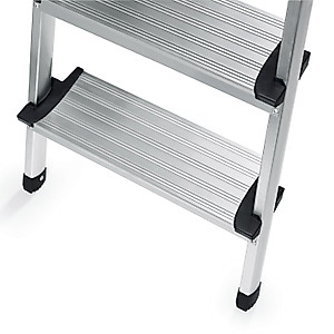 Polder LDR-3500RM Ultralight 3-Step Stool, 52.5" Tall, 24.5" Top Step, Aluminum