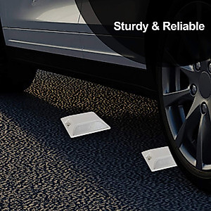 20Pack White Reflective Road Driveway Marker 3-3/4”x 3-3/4”Street Pavement & Asphalt Stud Markers, Great Reflecting for Speed Bumps, Sidewalks, Pedestrian Crossings, Freeways, Driveways