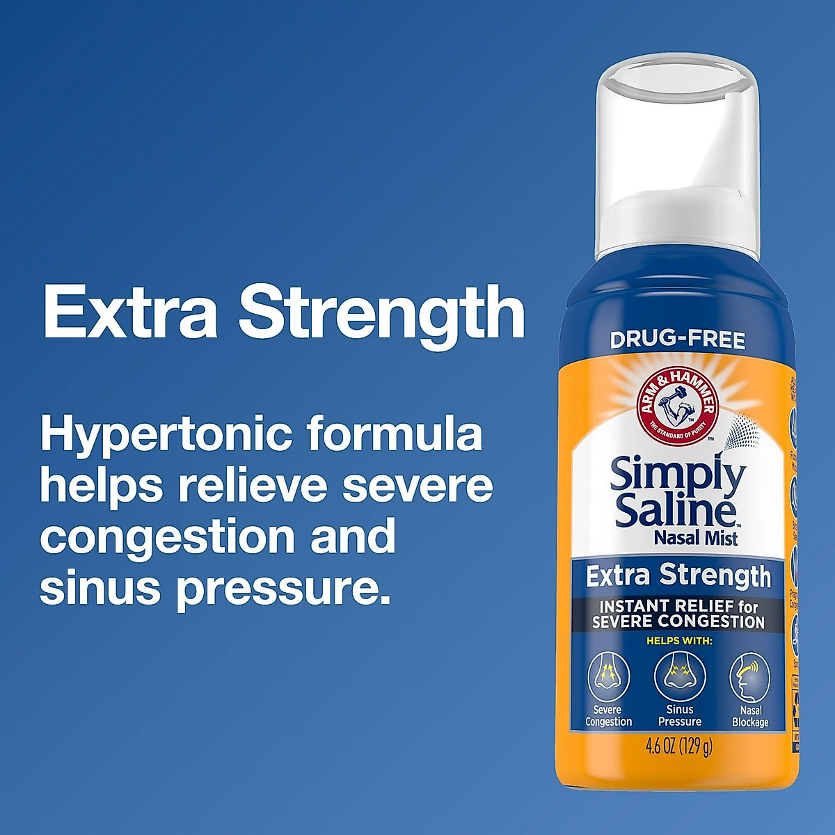 Simply Saline Nasal Mist Extra Strength Severe Congestion 4.6 oz (Pack of 4)