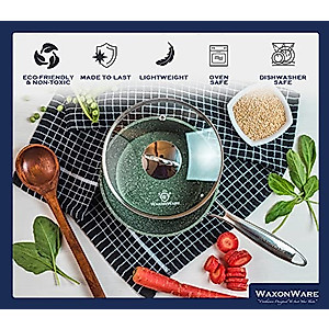 Emerald 2.5 Quart Saucepan with Lid, Ultra Nonstick Sauce Pan, Small Pot with Lid, NonToxic Ceramic Nonstick Saucepan,Small Sauce Pot, Cooking Pot, Dishwasher Safe Sauce Pan, Small Pots for Cooking