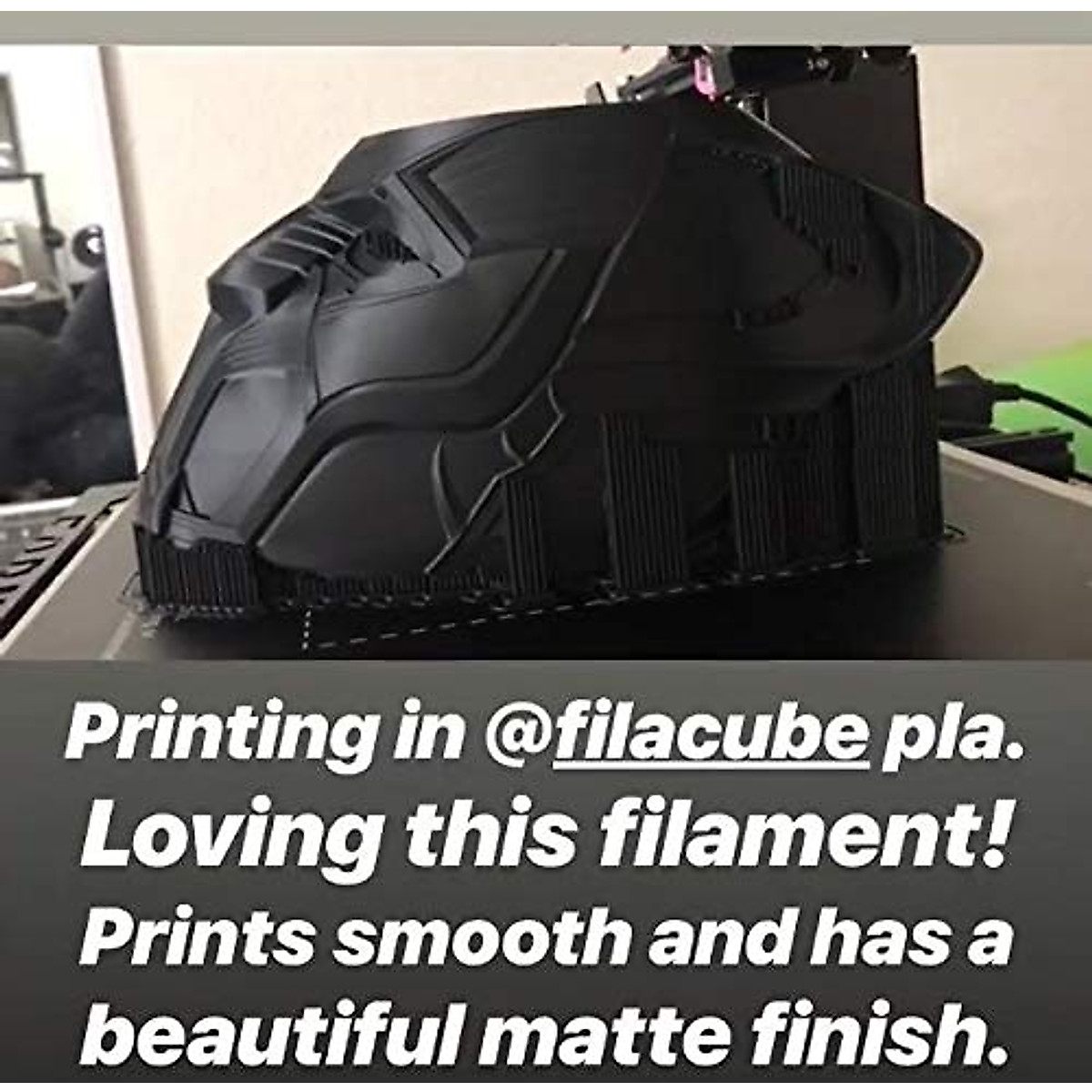 2 Rolls of Black PLA 1.75 Filament - FilaCube PLA 2 1.75mm 3D Printer Filament Plastic Supply Compatible with FDM Printing Ender monoprice prusa cr 10 10s anet creality anycubic anet makerbot