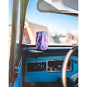 Seriously Ice Cold SIC 16oz Insulated Stemless Wine Tumbler Mug, Premium Double Wall Stainless Steel, Leak Proof BPA Free Lid