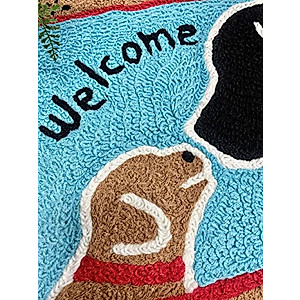 Jellybean Welcome Dogs Scatter Rug 20" x 30"
