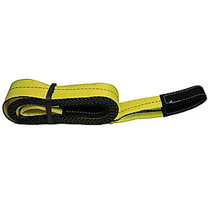 Mytee Products (1 Pack) 4" x 20' Recovery Tow Strap Heavy Duty 32,000 lbs Break Strength - Use for Emergency Towing Rope, Tree Saver, Winch Extension, Triple Reinforced Loops, Protective Sleeves