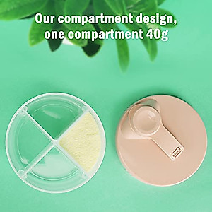 Accmor Baby Milk Powder Formula Dispenser On The Go, Non-Spill Rotating Four-Compartment Formula Dispenser and Snack Storage Container for Infant Toddler Travel Outdoor