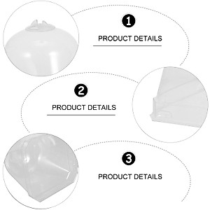 Yardwe Flower Pot Seedling Cover Humidity Dome Round Transparent Plant Dome Plastic Plant Cover Plant Cloche Plastic Freeze Protection Cloche Humidity Domes for Starting Protective Cover