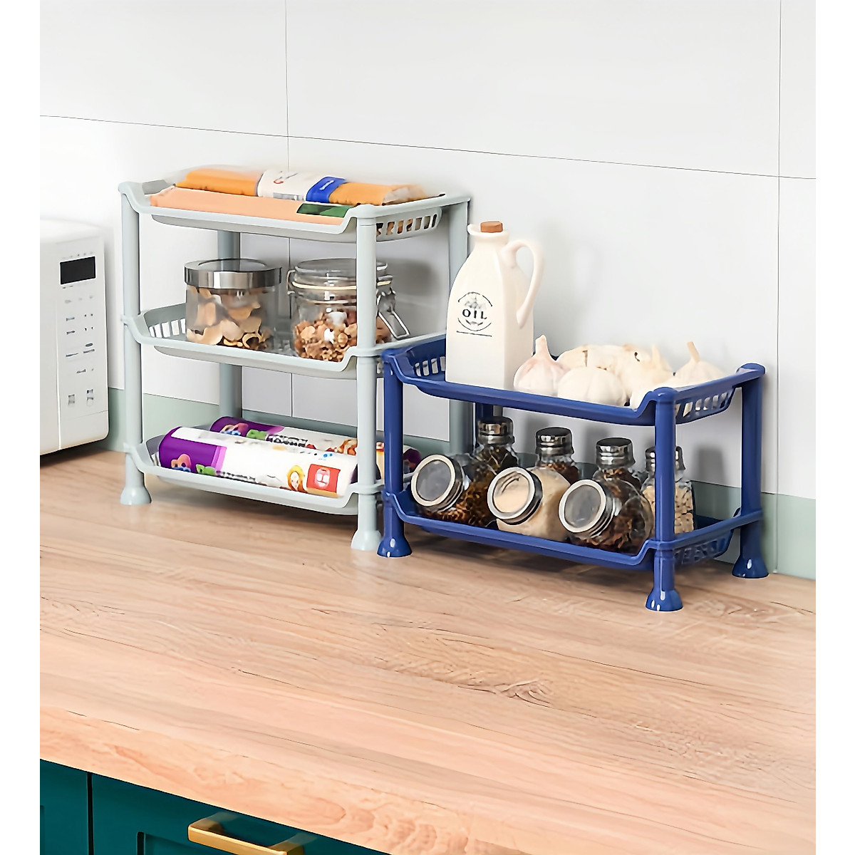 3 Tier Standing Shower Caddy Organizer Corner, Bathroom Shower Organizer Stand,Heavy Plastic Shower Shelf Caddy Corner for Shampoo, Shower Rack Stands for Inside Bathroom, Bathtub (White, 3 Tier)