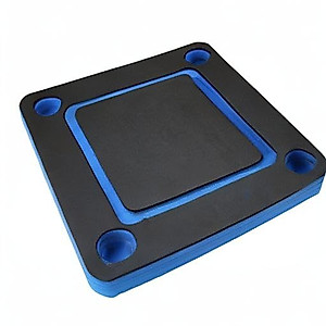 Polar Whale Floating Game or Card Table Blue and Black Tray for Pool or Beach Party Float Lounge Durable Foam 23.5 Inch Drink Holders with Waterproof Playing Cards Deck UV Resistant