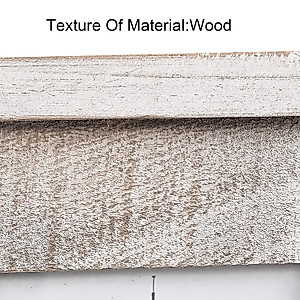 Adeco Handcrafted Rustic Wooden Picture Frames with Real Glass to Display 5 x 7 Inch Photo for Wall Hanging and Tabletop, Distressed White