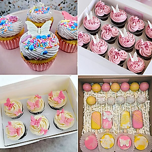 Silicone Butterfly Molds, AIMEIKI 4 Pack Butterfly Fondant Molds Chocolate Candy Cake Baking Molds for Decorating Cake Cupcake Toppers Christmas Decor