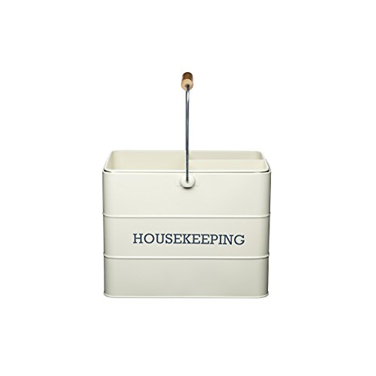 KitchenCraft Living Nostalgia Metal Cleaning Caddy, 33 x 21 x 26 cm - Antique Cream