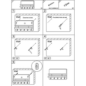 Coral Flower Holder and Mail Shelf Decorative Wooden Wall Organizer for Keys Letters Bills Pine Wood Unique Rustic and Industrial Décor Perfect for Entryway Kitchen Mudroom