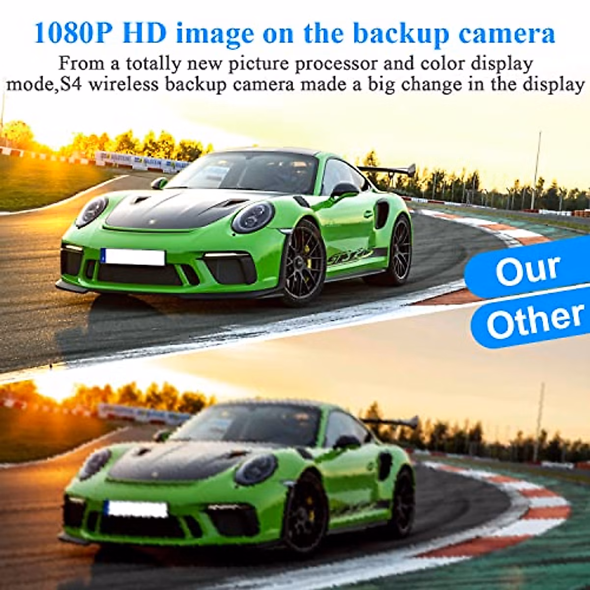 DoHonest Wireless Backup Camera for Car with 5" Monitor, HD 1080P No Delay Bluetooth Backup Camera System for Truck Pickup Minivan Support Add Second RV Camera DIY Installation to Avoid Drill Hole S4