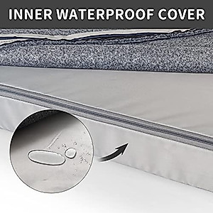 Outdoor Heated Pet Bed，Orthopedic Foam Heating Pet Bed for Small, Medium, Large and Dogs/Cats - Auto Temperature Control Outdoor Heated Cat Pad- with Removable Washable Cover - Water-Resistant Pet Mat