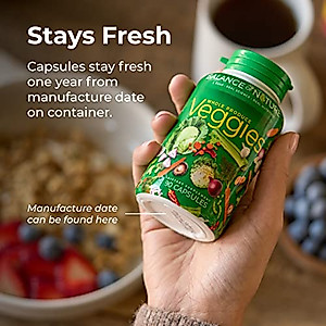 Balance of Nature Fruits and Veggies - Whole Food Supplement with Superfood Fruits and Vegetables for Women, Men, and Kids - 90 Fruit Capsules, 90 Veggie Capsules - 2 Pack