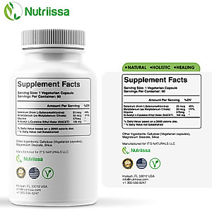 Nutriissa Neuron NAC Supplement N-Acetyl Cysteine Ethyl Ester - 20x More Bioavailable Than NAC 1200 mg - Boost Glutathione 10x More Than Liposomal Glutathione - N Acetyl (90 Capsules)
