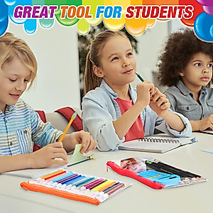 Feifeiya 48 Pcs Clear PVC Pencil Pouch Bulk 8.66 x 5.71 Inch Pencil Case Soft Pencil Bag Transparent Zipper Pencil Pouch for Kids Girls Boys School Supplies Travel Storage(Colorful)