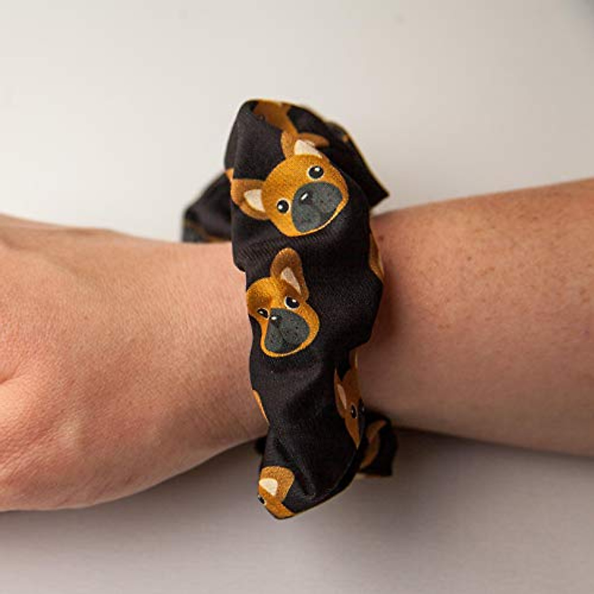 Happie Hare Scrunchies - Cotton Rounds Elastic Hair Bands - Scrunchy Hair Ties - Girls Hair Accessories - Gifts for Women (4 Pack, Fenchie Scrunchie)