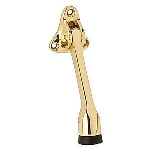 Ives by Schlage 455A3 Schlage Sp Kick Down Door Holder, 4 in H, Aluminum, Bright, Brass
