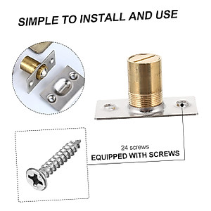 6 Pcs Stainless Steel Door Touch Beads Metal Ball Latches Door Ball Catch Ball Latches for Interior Door Adjustable Ball Latches Cabinet Ball Latches Closet Ball Catch Door Latches