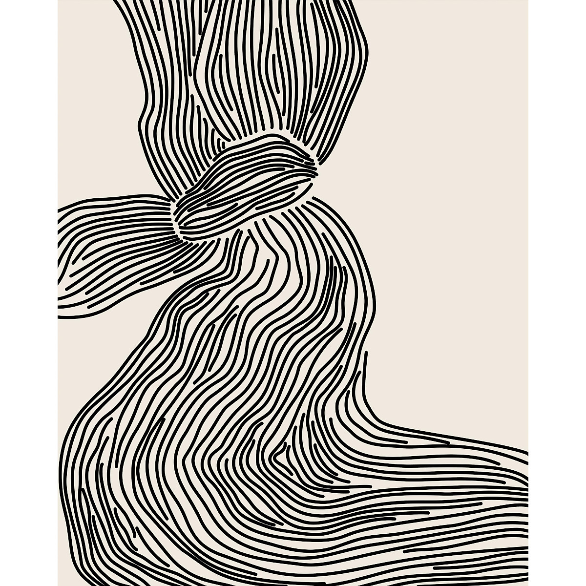 SunNewt Stain Resistant Washable Area Rug 8x10 Living Room Large Rugs Soft Faux Wool Non-Shedding Low-Pile Floor Carpet for Dining Laundry Room Bedroom Bed Side, Contemporary Striped