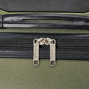 Wrangler Smart Luggage Set with Cup Holder and USB Port, Olive Green, 20-Inch Carry-On