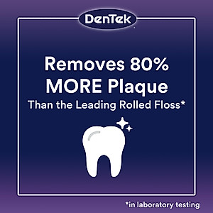 DenTek Cross Flosser Plaque Control Floss Picks, X-Shaped Floss, 75 count