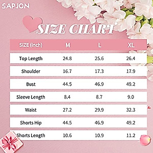 SAPJON Satin Silk Pajamas for Women 2Pcs Ruffle Notch Collar Sleepwear Button Down Short Sleeve Shorts Pjs Set Loungewear