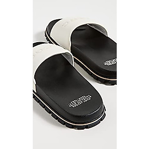 Marc Jacobs Women's The Slide, Cotton/White, 7 Medium US