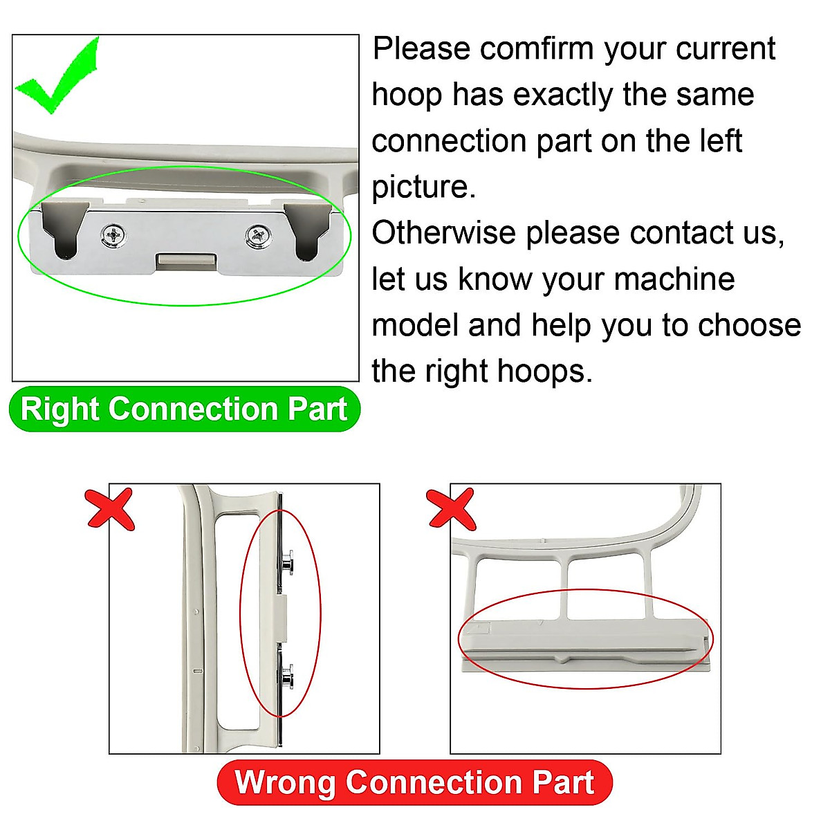 Sew Tech Embroidery Hoops for Brother PE800 SE1900 PE770 780D PE700 PC6500 Brother Innovis 1250 700 Babylock Embroidery Machine Hoop