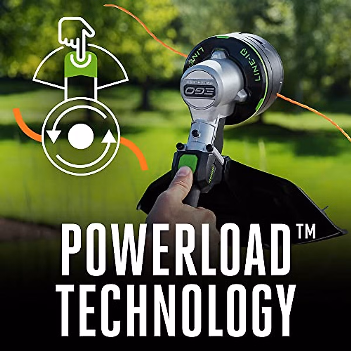 EGO Power+ ST1620T 16-Inch LINE IQ String Trimmer with POWERLOAD Technology, Battery and Charger Not Included, Black