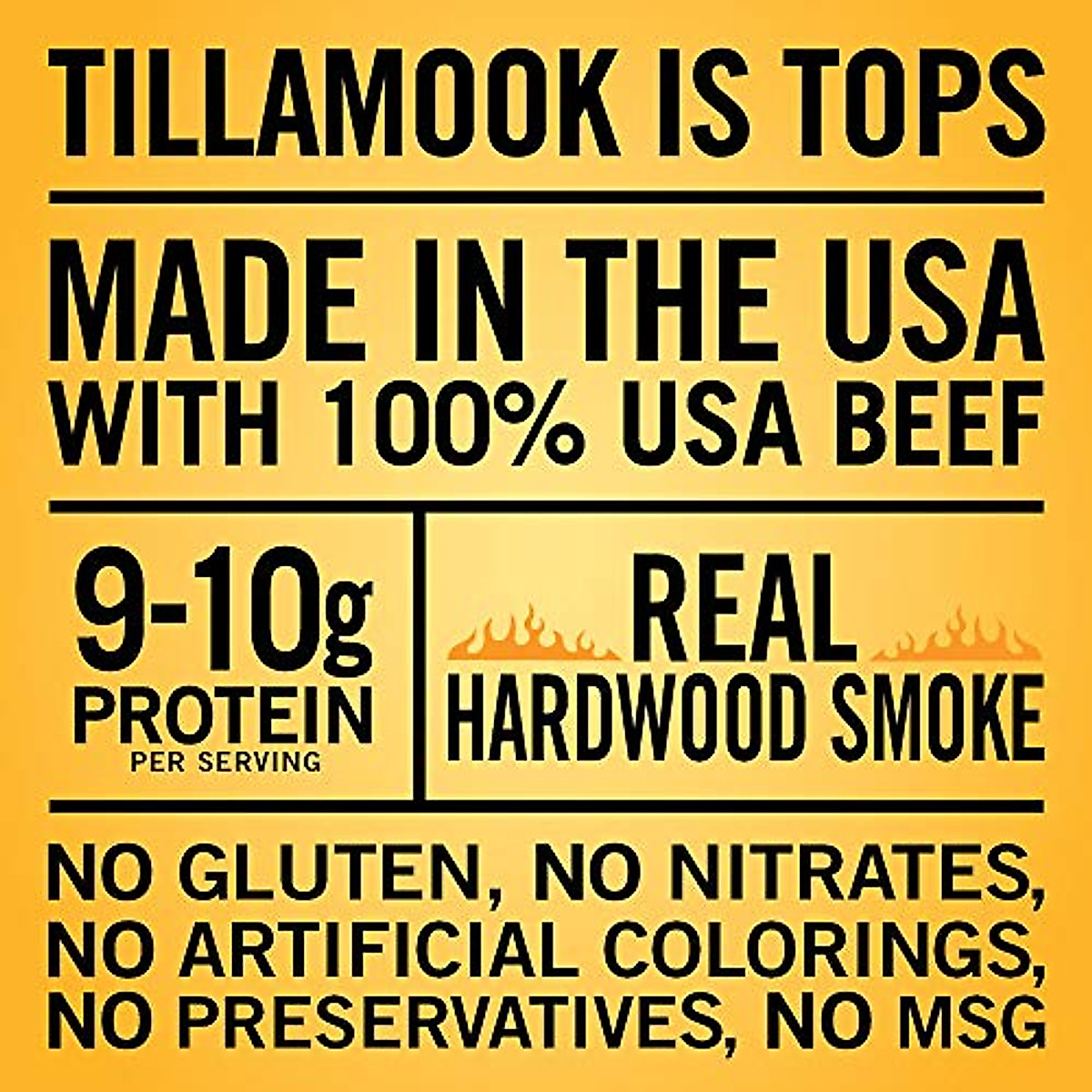 Tillamook Country Smoker Real Hardwood Smoked Beef Jerky, Honey Glazed, 10 Ounce