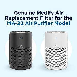 Medify MA-22 Air Purifier with True HEPA H13 Filter | 555 ft² Coverage in 1hr for Allergens, Smoke, Wildfires, Dust, Odors, Pollen, Pet Dander | Quiet 99.9% Removal to 0.1 Microns | White, 1-Pack