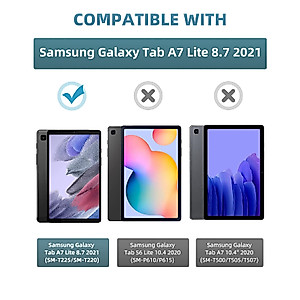 MoKo Case Fits Samsung Galaxy Tab A7 Lite 8.7 Inch SM-T225/T220/T227, Slim Lightweight Smart Case Trifold Stand Case with Soft TPU Translucent Frosted Back Shell for Galaxy Tab A7 Lite - Blue Sky Star
