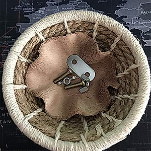 zswell Handmade Flax Rope Weave Bird Breeding Nest and Small Parrot Cage Hatching House Hut Nesting Box for Budgie Parakeet Cockatiel Parakeet Conure Canary Finch Lovebird