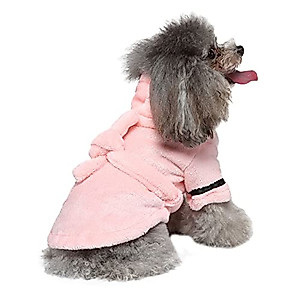 TTBDWiian Christmas Sweater for Dogs Bathrobe Pet Towel Bath Clothes Hotel Nightgown Pajamas Bathrobe Cat Clothes Sweaters for Dogs Large Female