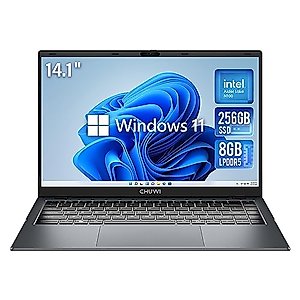 CHUWI Upgraded GemiBook XPro Intel N100 Laptop, 14.1'' Windows 11 Laptop Computer 8GB RAM 256GB SSD, 12th Gen Intel Alder Lake N100 (Up to 3.4GHz), 1920X1080 FHD Display, HDMI/WiFi 6/BT5.2/Webcam/38WH