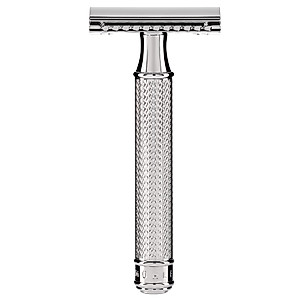 MÜHLE Chrome Silvertip Badger Safety Razor (Closed Comb) Shaving Set - Perfect for Every Day Use, Barbershop Quality Close Smooth Shave